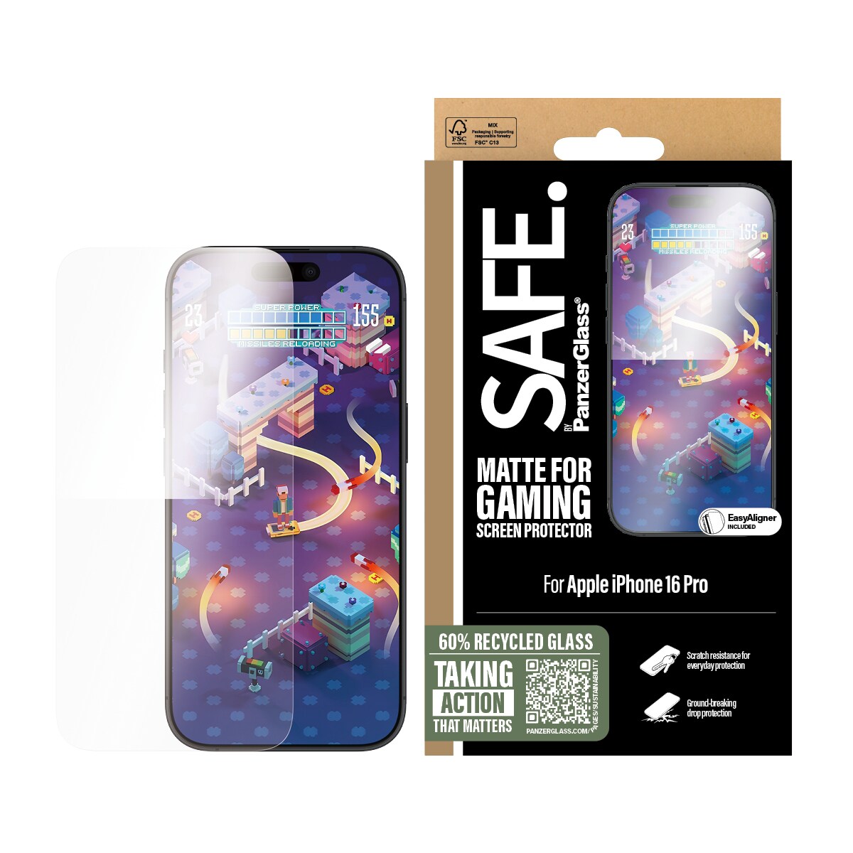 SAFE. by PanzerGlass iPhone 16 Pro Gaming Screen Protector Ultra Wide ...