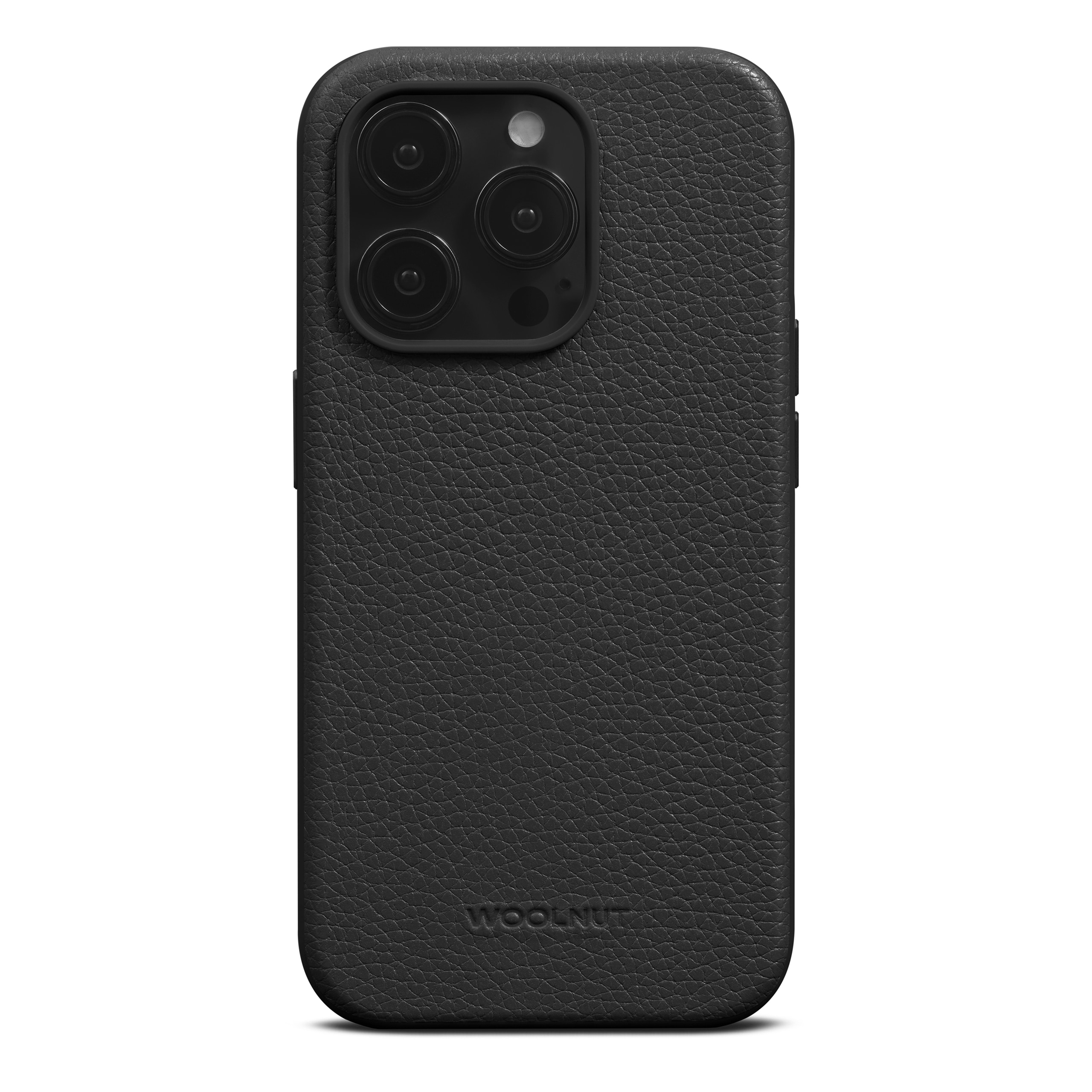 Woolnut iPhone 15 Pro Leather Case MagSafe Black